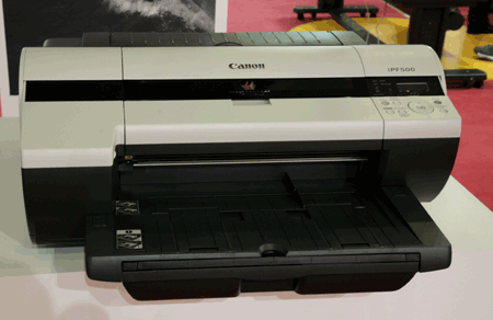Canon imagePROGRAF iPF500 desktop printer for CAD and GIS.